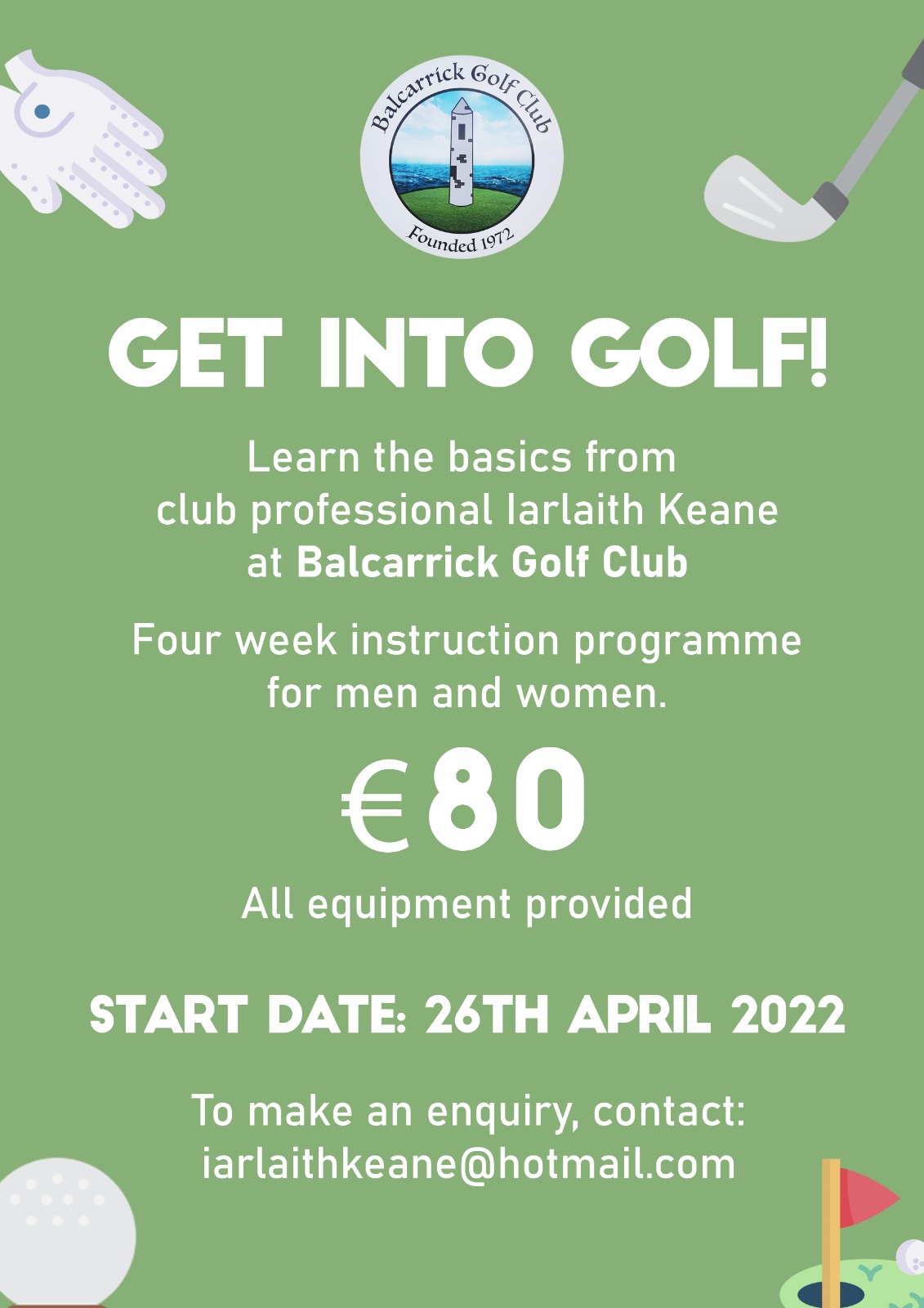 Get Into Golf Programme - Balcarrick Golf Club